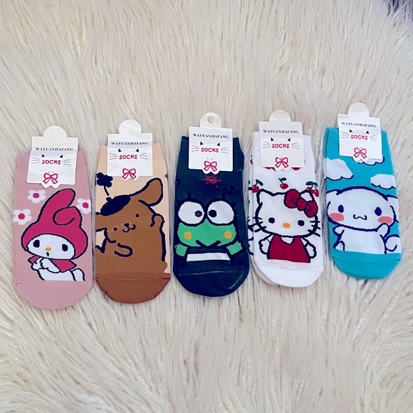 UNBRANDED | Accessories | Sanrio Characters Ankle Socks Set Of 5 | Poshmark